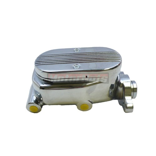 Ball-Mill Chrome Aluminum GM Master Cylinder 3/8" 4-Port 1" Bore Hot ...