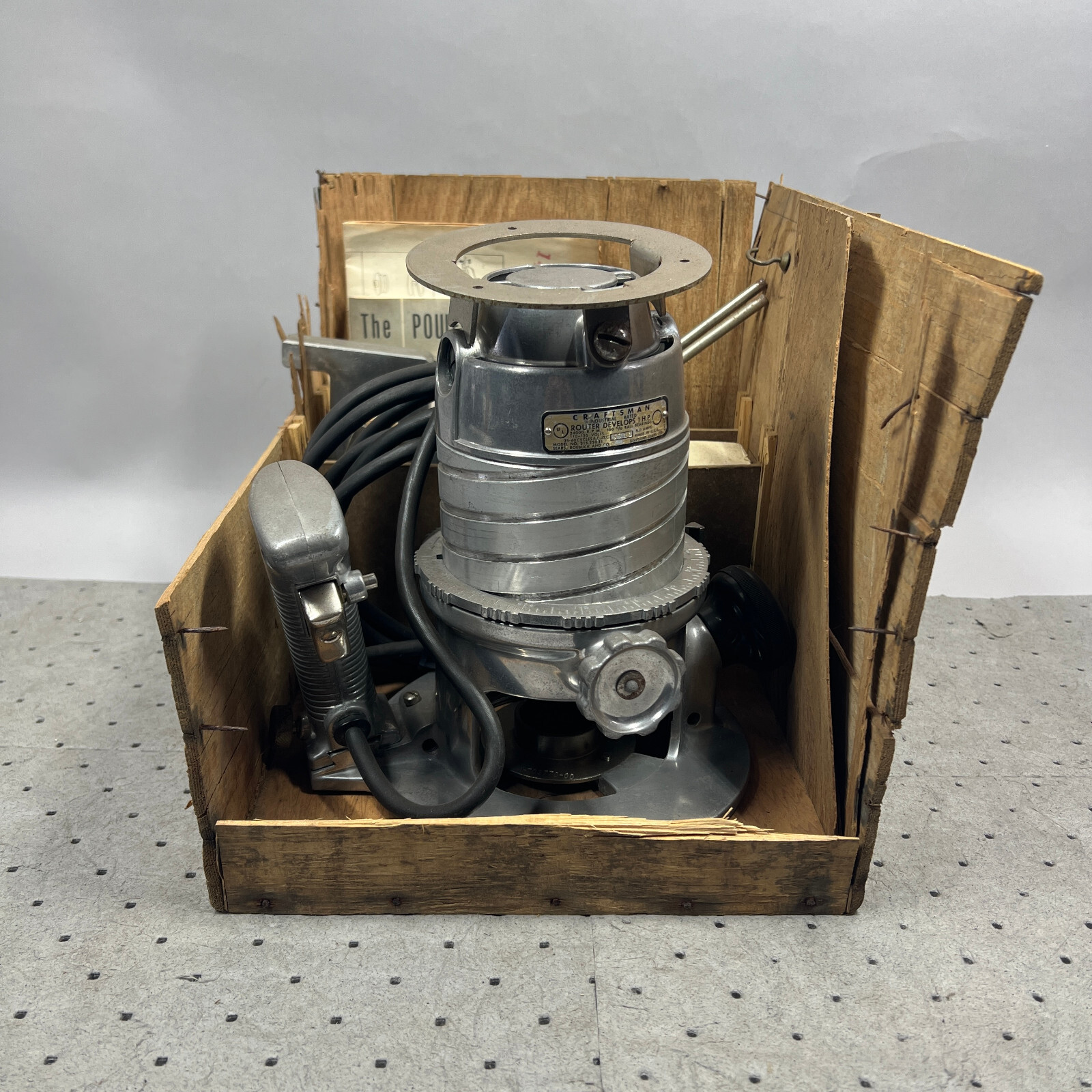 Vintage Pistol Grip Craftsman Router 1 HP 315.25031 With Attachments ...