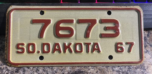 1967 South Dakota motorcycle license plate - Good Shape | eBay