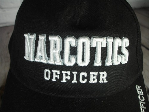 black NARCOTICS Enforcement officer CAP HAT 3D logo ICE BORDER CONTROL ...