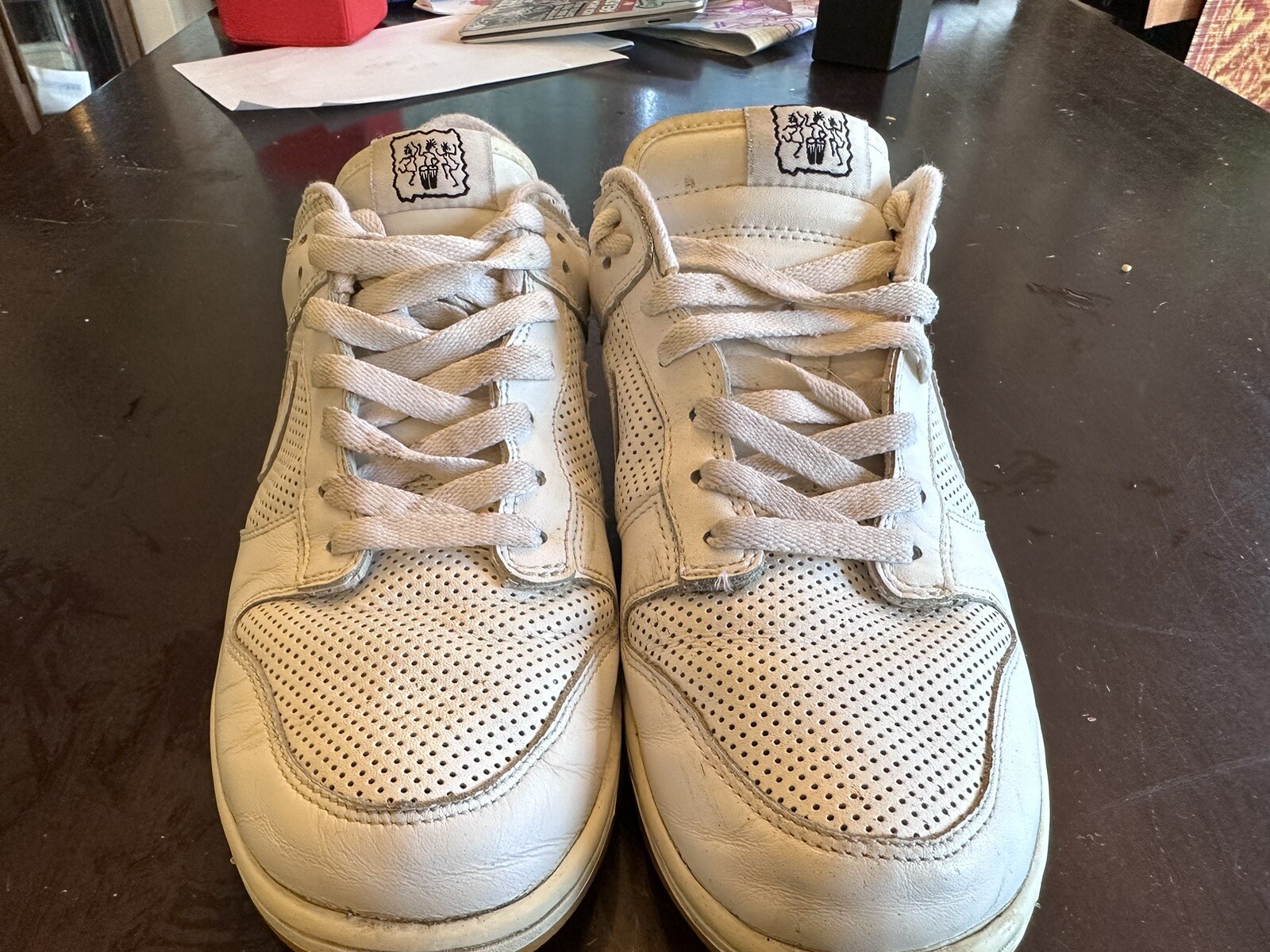RARE Nike Dunk Low Vintage White/Black/Gum Size 10 Dr… - Gem