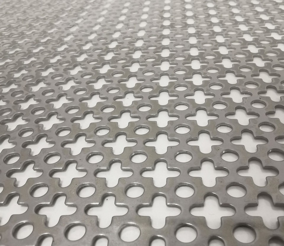 Perforated Sheet STEEL Round Square Clover Designs 1MM Thick | eBay UK