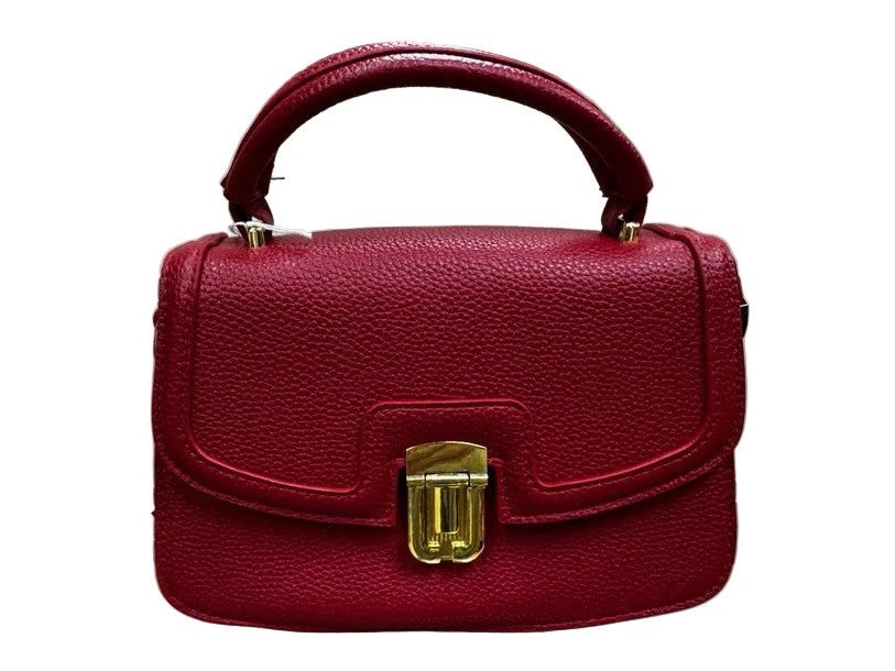 Ladies Cute Grab Handle Handbag With Detachable Strap Red | eBay
