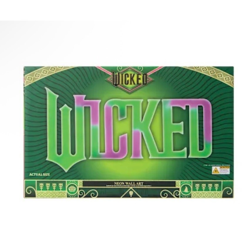 NIB WICKED Neon wall light Art Movie pink Green LED Universal City ...