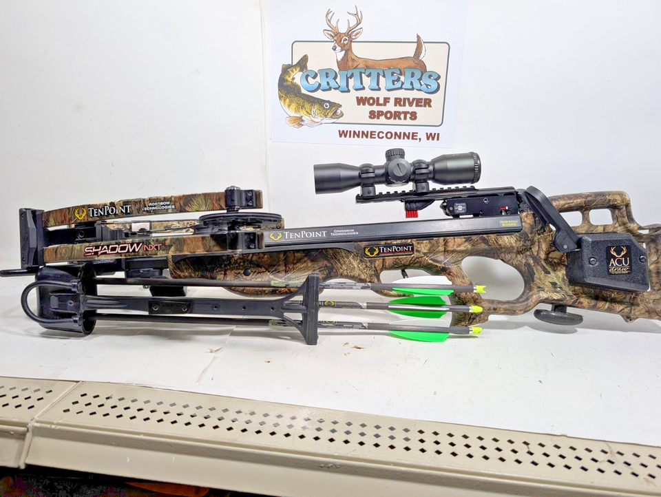 Tenpoint Shadow NXT Crossbow Package! Acu-Draw Cocking Device! 380 FPS ...