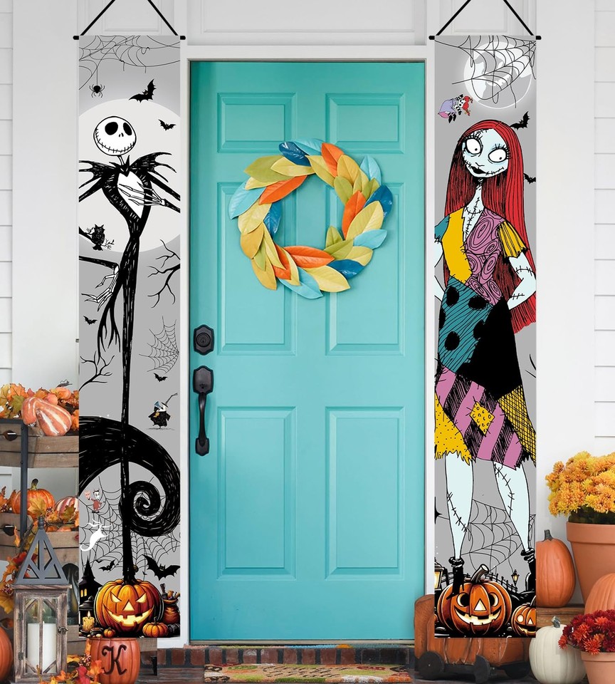 Jack Skellington Sally Banner Nightmare Before Christmas Halloween Decora | eBay