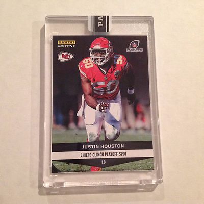 #577. Justin Houston Chiefs Georgia Bulldogs 2016 Panini Instant Black ...