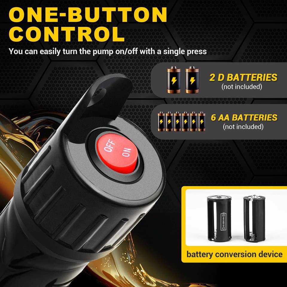 2.4 GPM Battery Powered Electric Fuel Transfer Siphon Pump Gas Oil ...