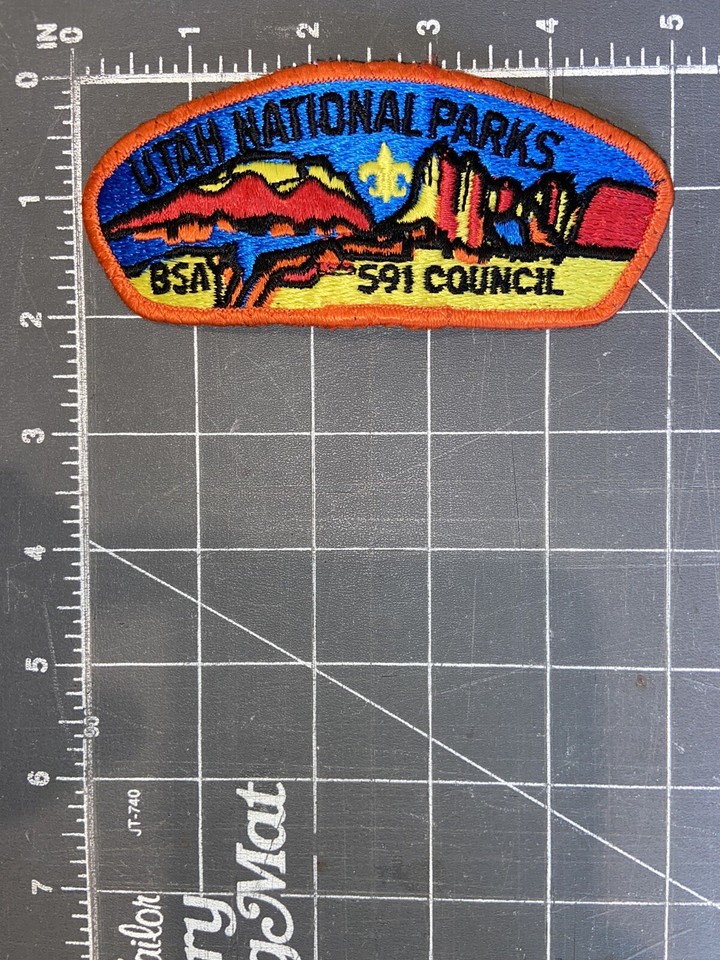 Utah National Parks 591 Council Strip Shoulder Patch BSA Boy Scouts of ...