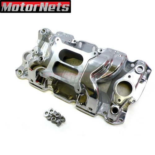 55-95 SBC Small Block Chevy Polish Aluminum Air Cool Gap Intake ...