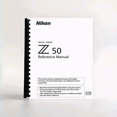 Nikon Z50 Z 50 Camera Reference Manual | eBay