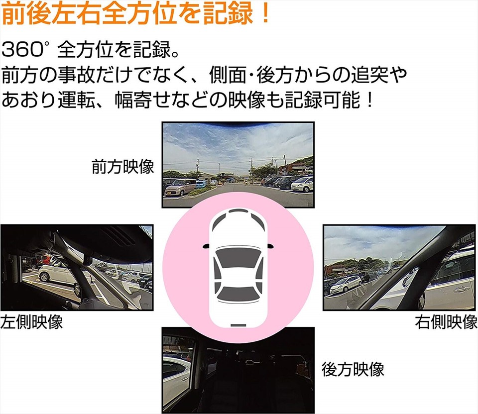 Comtec HDR360G Dash Cam 360 Camera Safe Driving Aid Made in Japan NEW ...