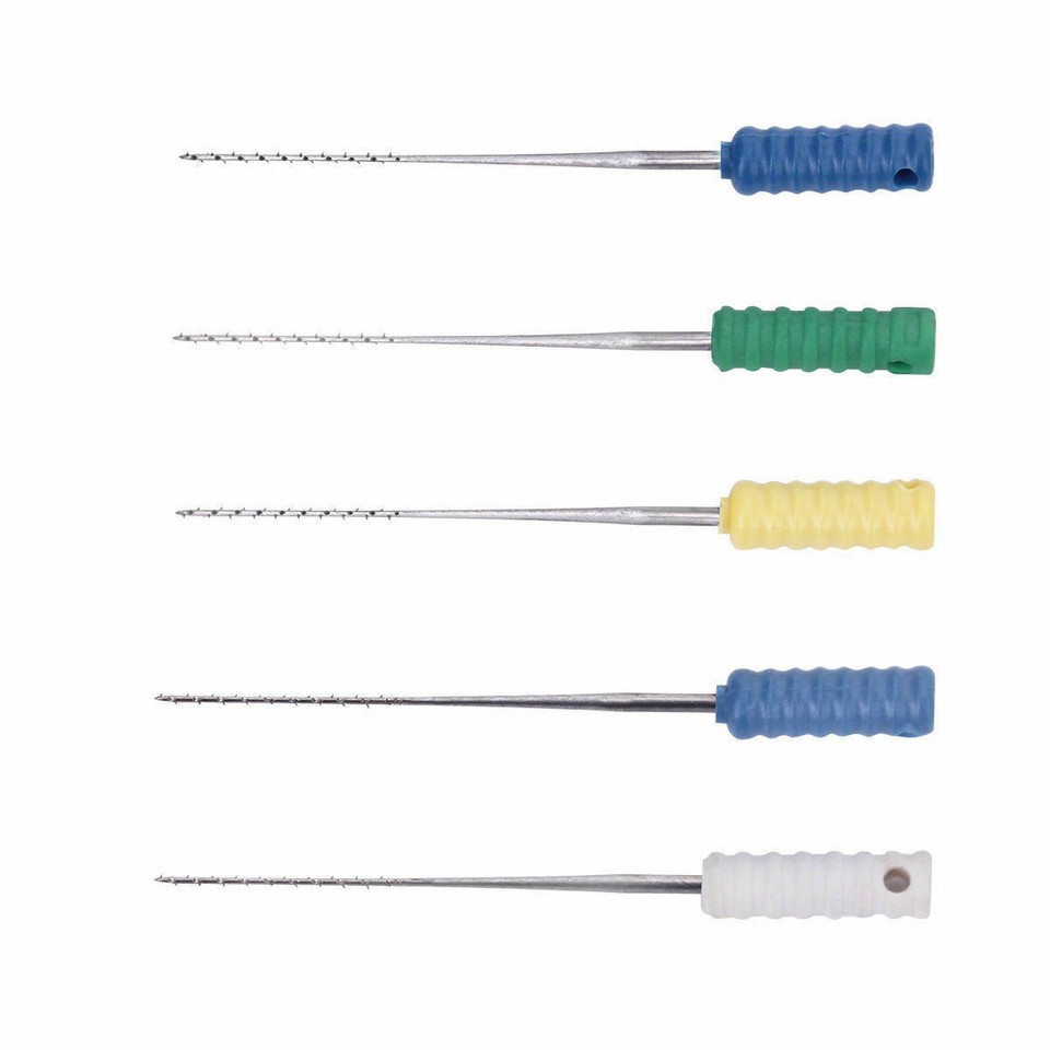 1 Pack Dental Endodontic Nerve Broach Barbed Broaches Needles Handle ...