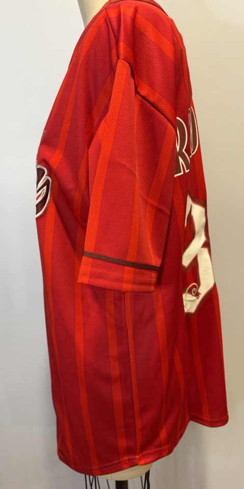 Hot Topic Hazbin Hotel Alastor Baseball Jersey Radio Demon L Red | eBay