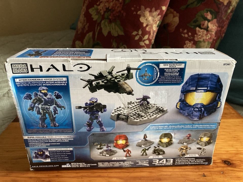 Halo Mega Bloks Micro-Fleet Falcon 70 pcs 8+ Hornet Helmet Set 97341 | eBay