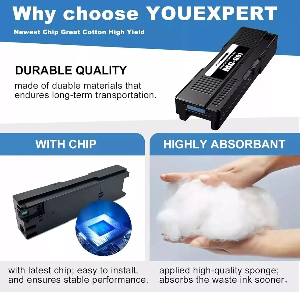 MC-G01 Maintenance Cartridge Waste Ink Tank Compatible for Canon MAXIFY ...