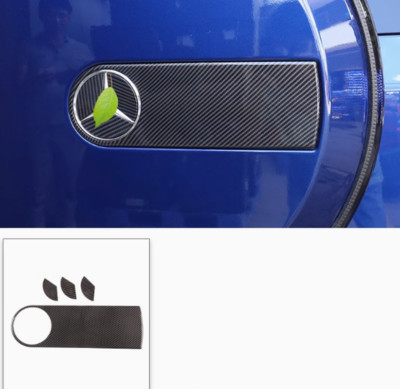 Carbon Fiber Spare tire logo decoration sticker For Mercedes Benz G500 ...