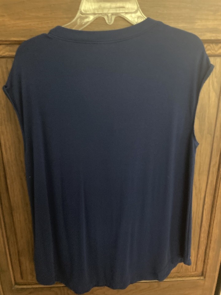 CABI #5563 Notch Tee In Beautiful Blue ~Size S | eBay