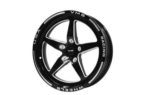 VMS WHEEL BLACK VSTAR FRONT RUNNER 17X4.5 5X114.3 FOR 94-04 MUSTANG ...