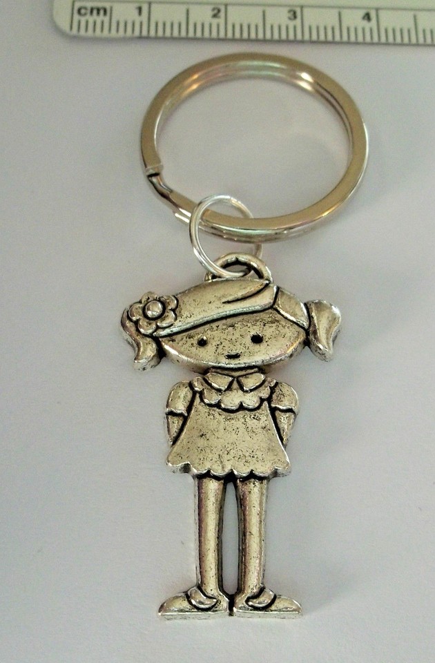 Pewter 41x25mm Girl Daughter Granddaughter Female Child Keychain 27mm ...