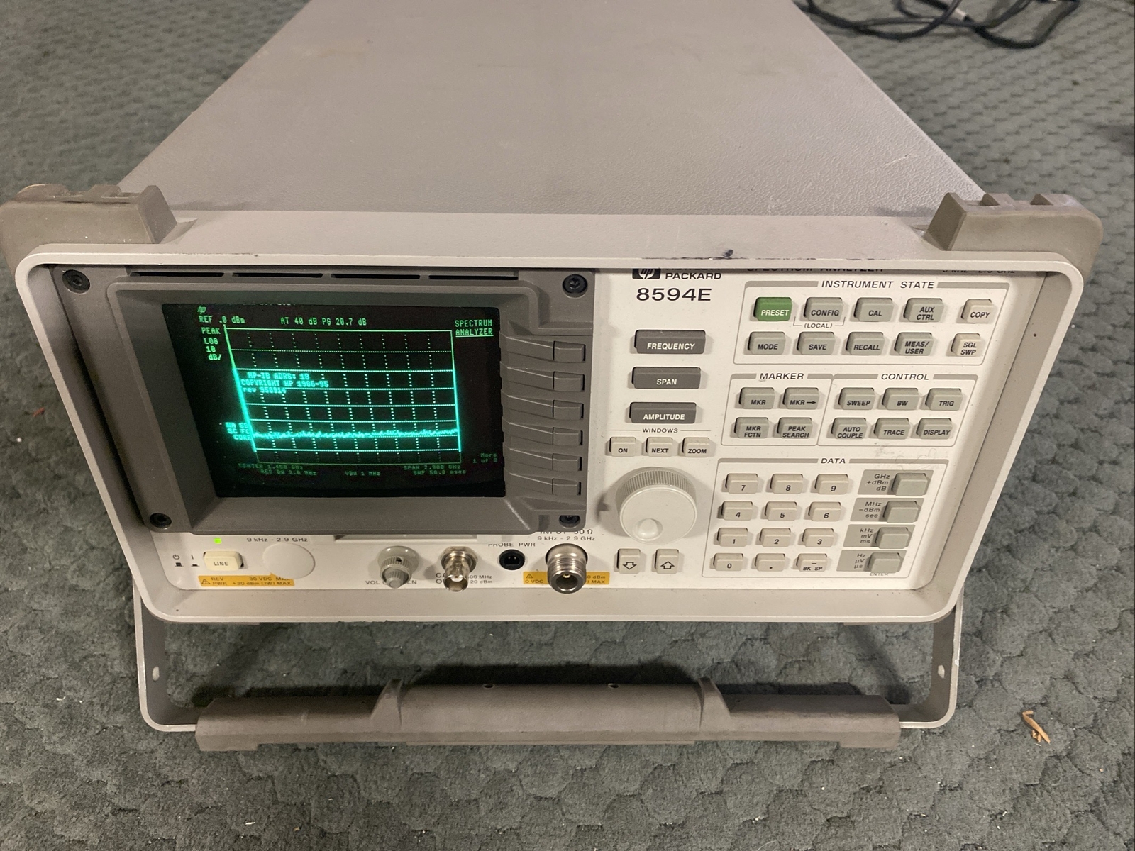 Hewlett Packard HP 8594E Spectrum Analyzer 9 kHz-2.9 GHz | eBay