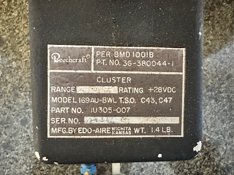 Beech Bonanza Engine Cluster Gauges 36-380044-1