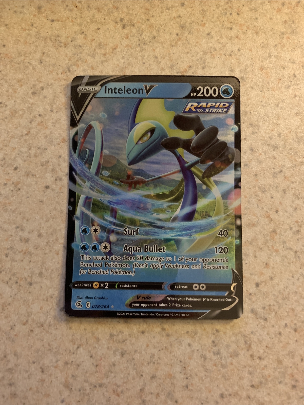 Inteleon V 078/264 Fusion Strike Ultra Rare Pokemon Card NM | eBay