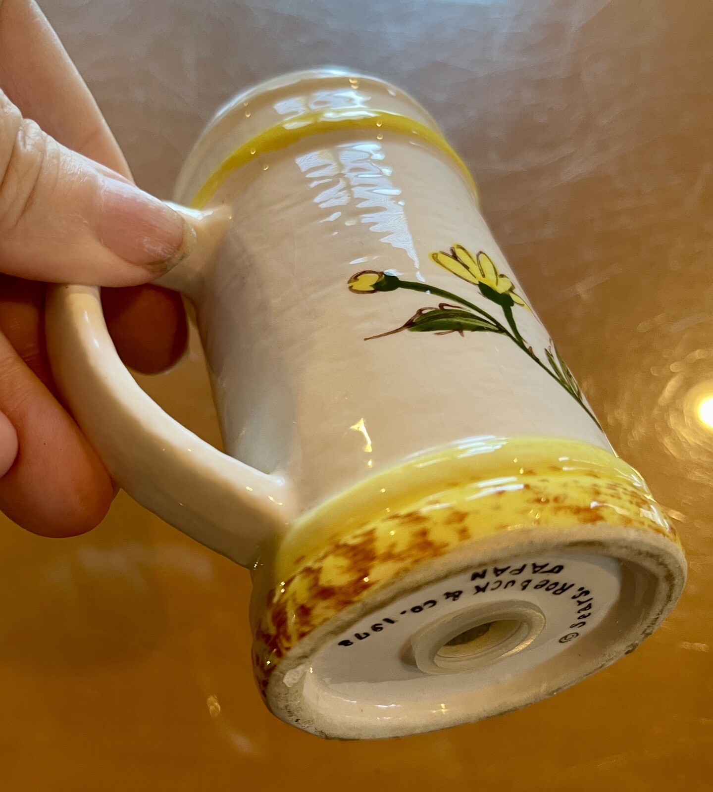 Sears Roebuck Co. 1978 Salt Shaker Yellow Floral Ceramic 70s Kitchen ...