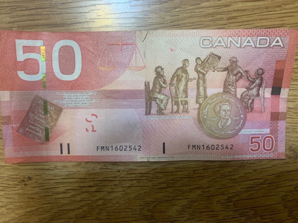2008 Banknote Circulated Canada $50. Fifty Canadian Dollars CAD ...