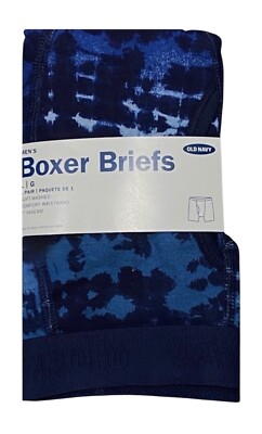 Old Navy Men’s Soft-Washed Boxer Briefs 6” Inseam Blue Tie Dye Size ...
