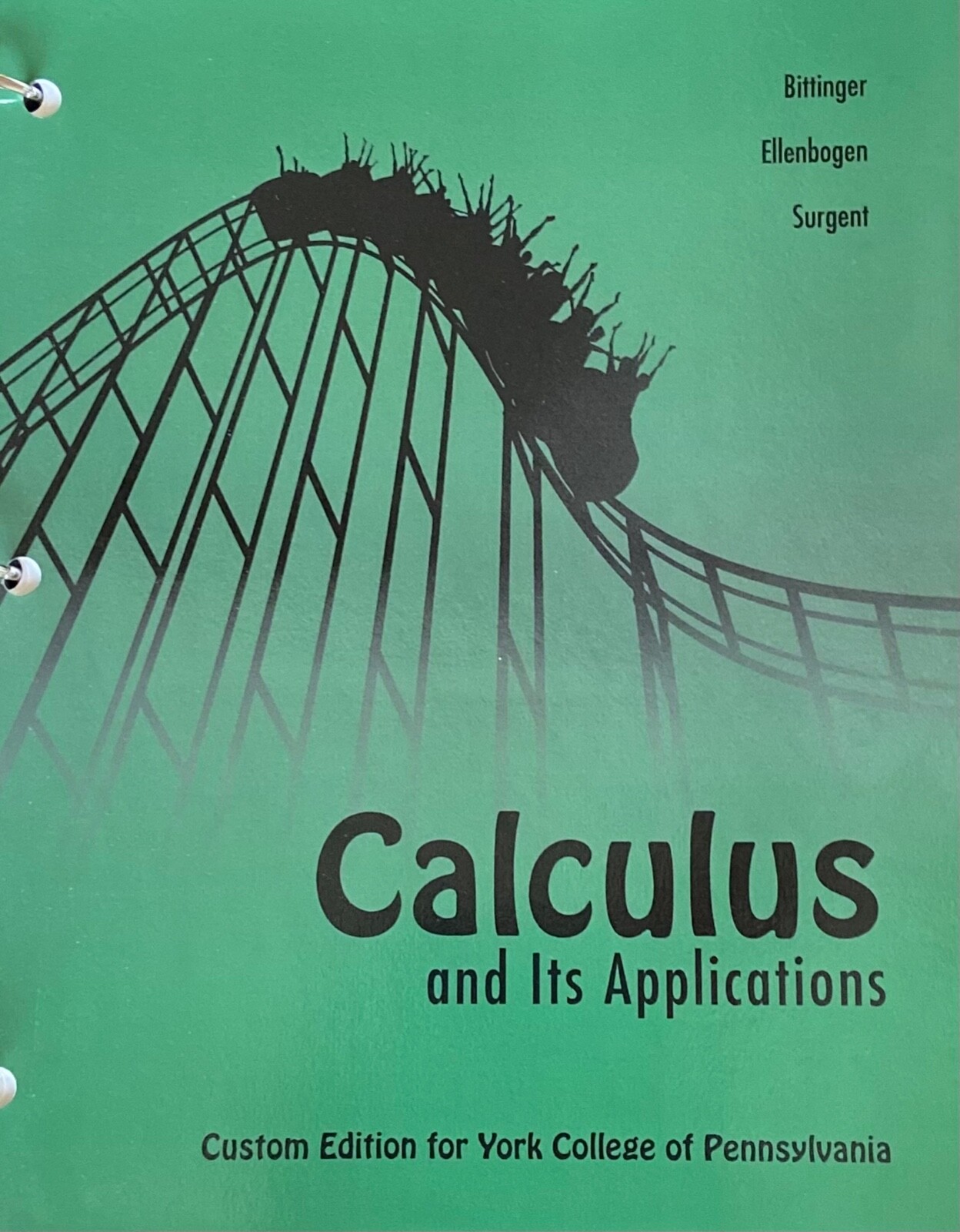 Calculus and Its Applications by David Ellenbogen, Marvin Bittinger and ...