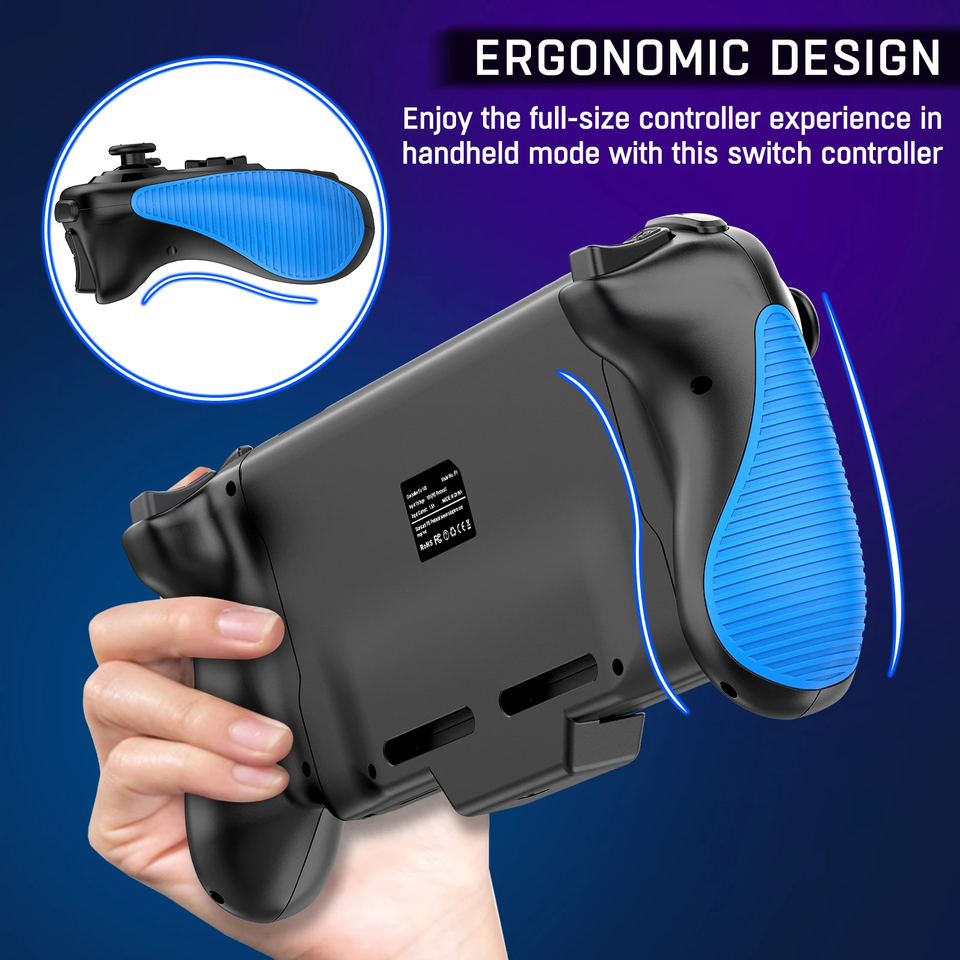Dual Vibration Handheld Controller Grip Gamepad For Nintendo Switch Joy ...