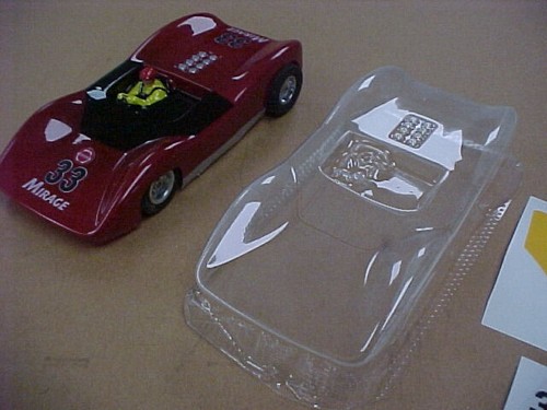1/24 slotcar 1/24 scale Vintage CLEAR slot car body Plymouth Testor ...
