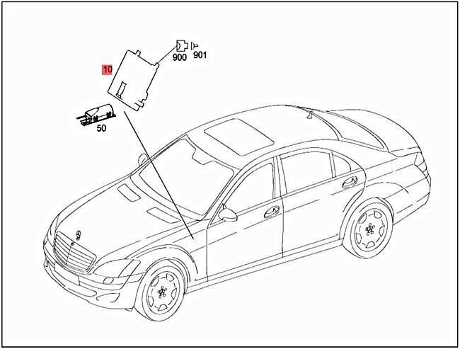 Genuine MERCEDES C216 W221 S-CLASS W221 Control unit complete ...