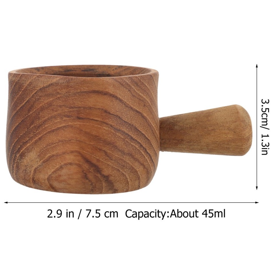 Small Wooden Creamer Pitcher Mini Jug With Spout For Coffee Use | eBay UK