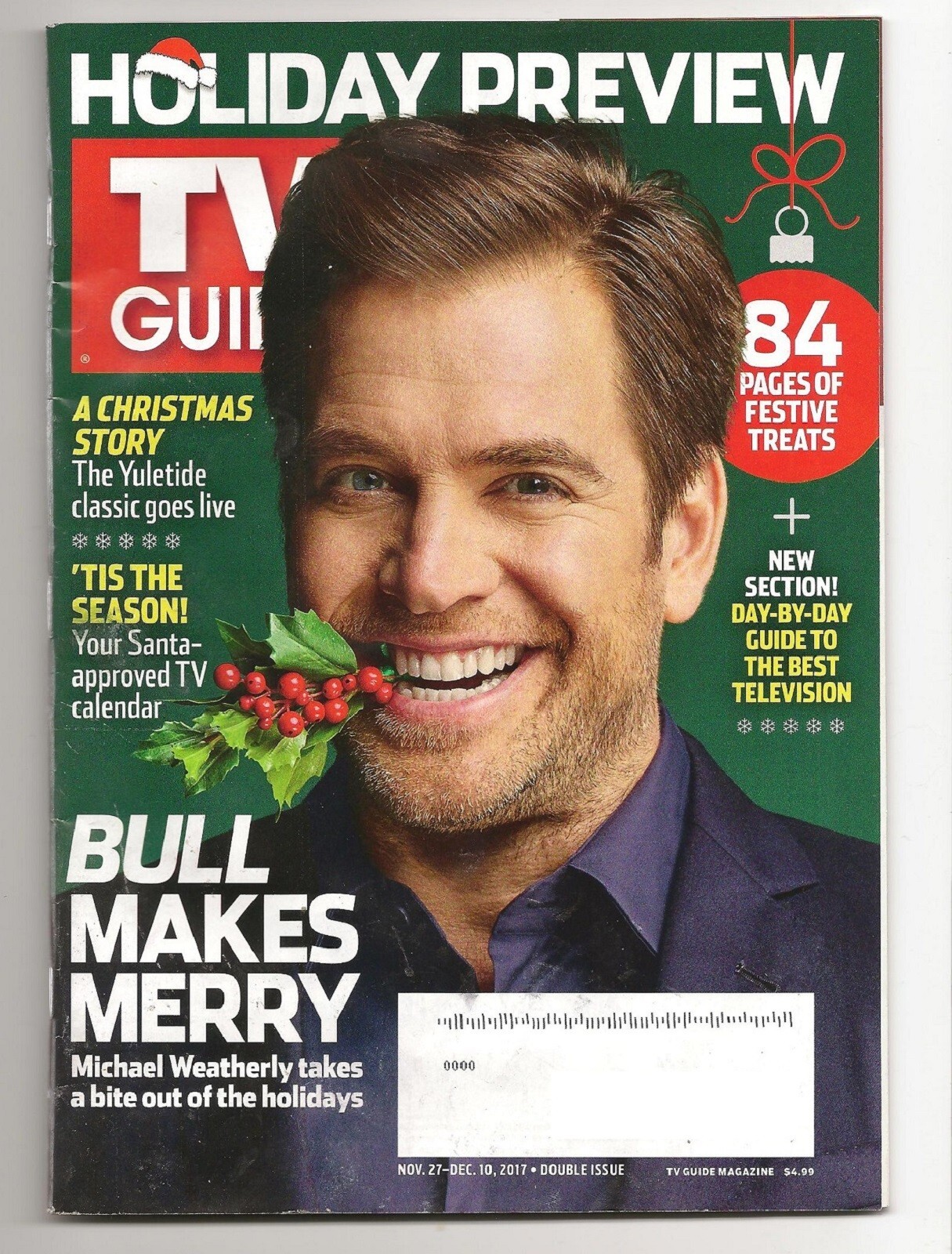TV Guide November 27-December 10 2017 Holiday Preview Michael Weatherly ...