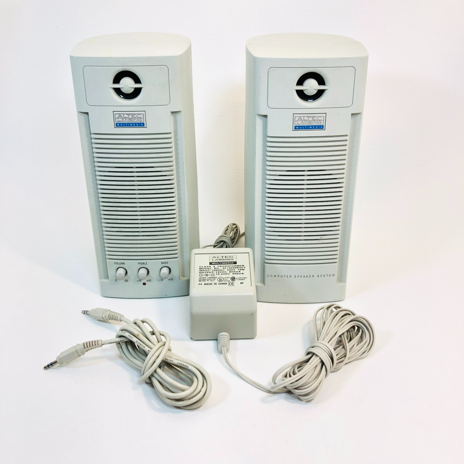 Altec Lansing Computer Speakers ACS 40 Used Tested Working Great ...