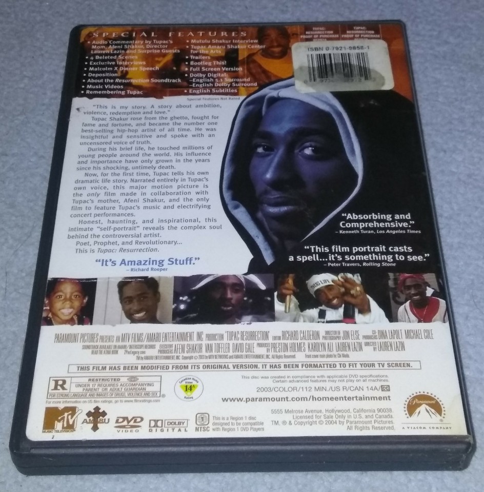 Tupac: dvd Resurrection RARE oop 97360529722| eBay