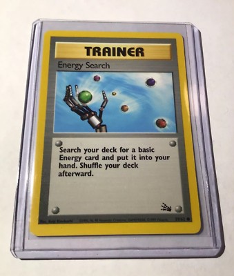 ENERGY SEARCH - Fossil Set - 59/62 - Common Pokemon Card Unlimited ...