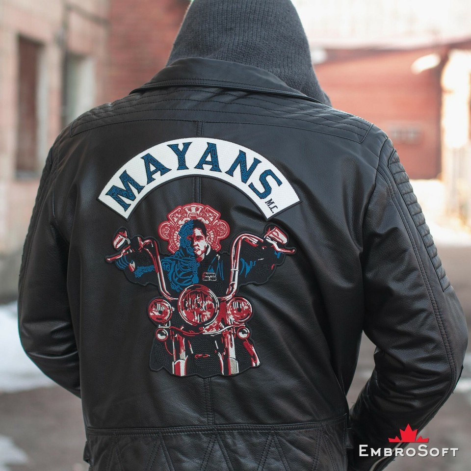 Mayans M.C. Colors Biker Gang Motorcycle Club Emblem Embroidered Back ...