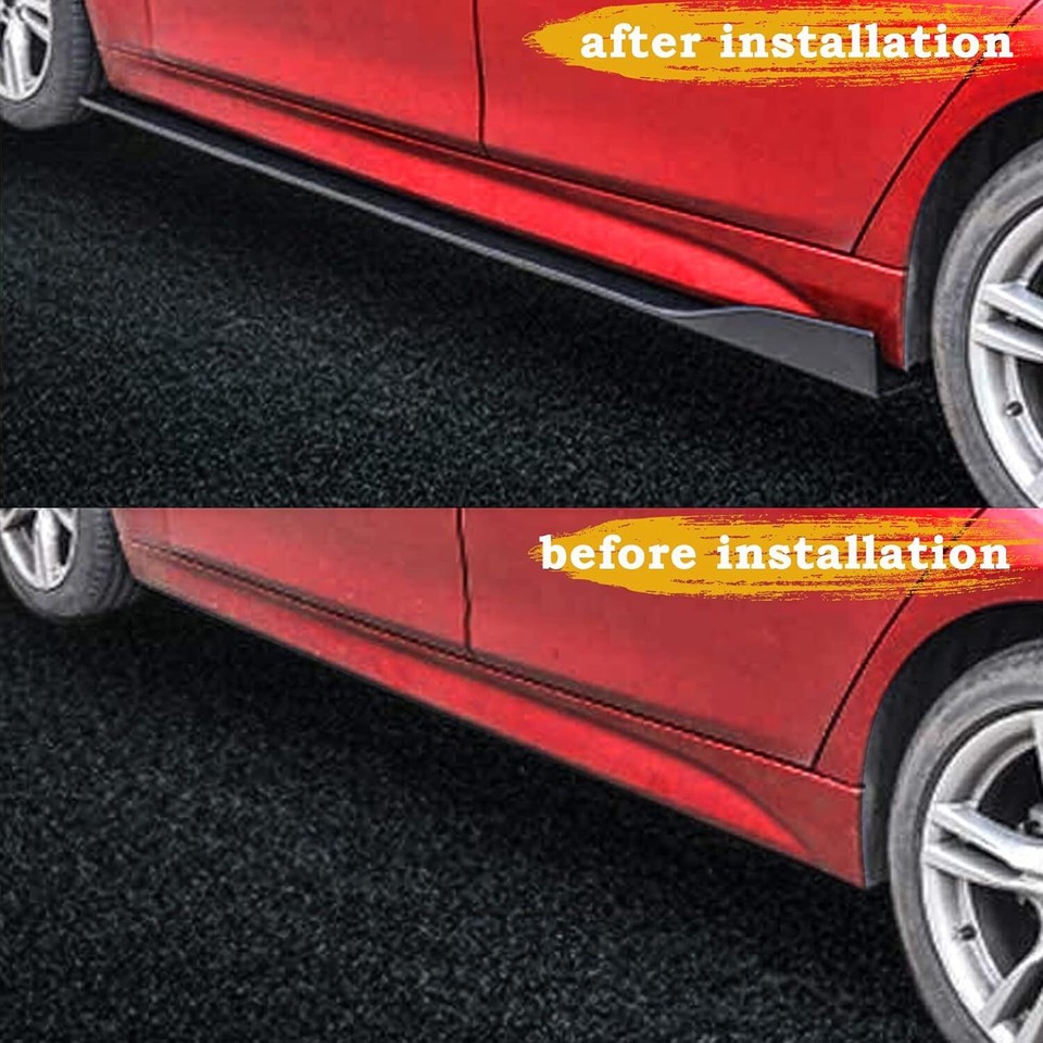 PP Splitter Lip For VW Golf MK5 MK6 MK7 78.7" Side Skirts Extension ...