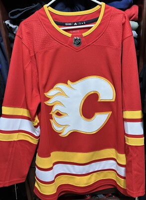 Adidas Authentic Calgary Flames Home Red Jersey NHL Size 50 M Reverse ...