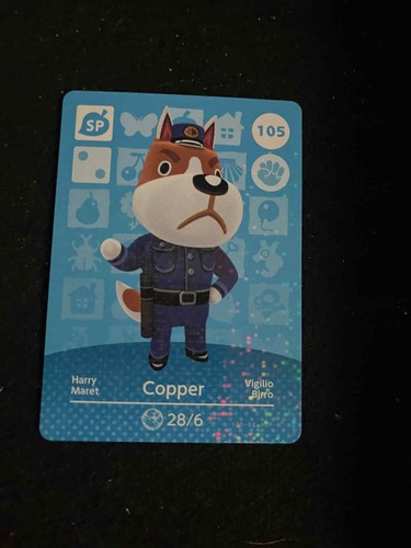 Carte Amiibo Animal Crossing 105 Cooper | eBay