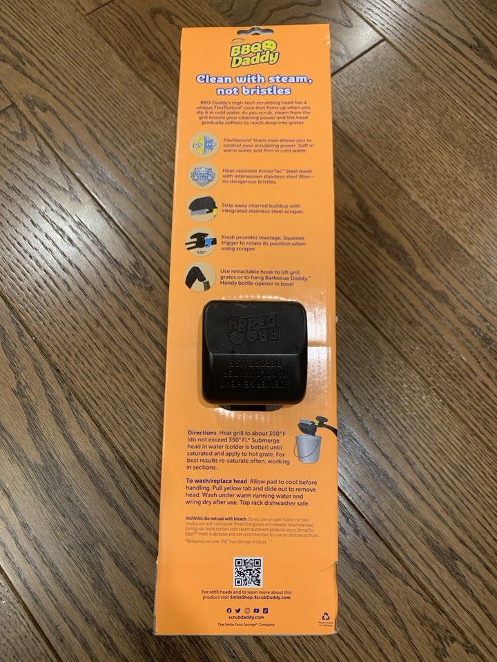 Scrub Daddy BBQ Daddy Grill Brush Bristle Free Steam Cleaning Scrubber ...