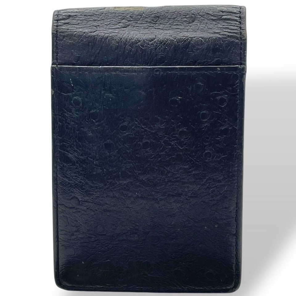 Auth Versace Ostrich Leather Coin Wallet Medusa Black | eBay