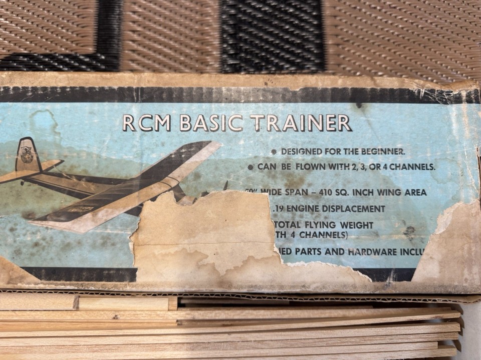Vintage Bridi RCM Basic Trainer RC Wood Airplane Kit VTG 50” WS Glow | eBay