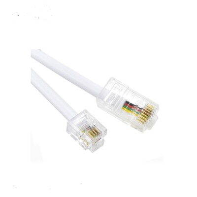 2X RJ9 RJ10 4P4C 4-PIN to RJ45 CAT5 ETHERNET 8PIN PHONE NETWORK HEADSET ...