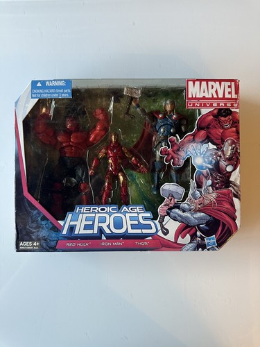 Marvel Universe Multi-pack HEROIC AGE HEROES Red Hulk Iron Man Thor ...