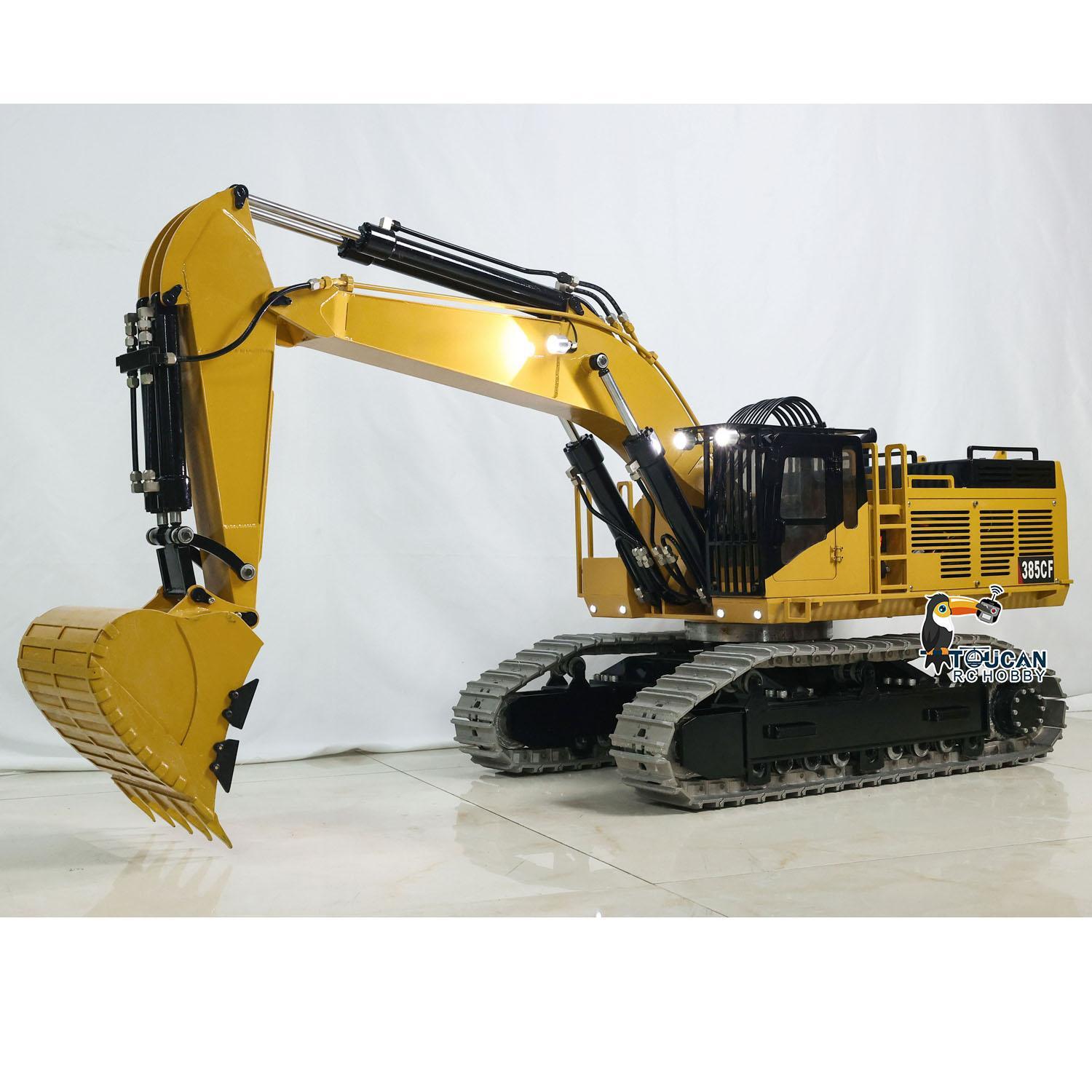 1/8 Giant Metal RC Hydraulic Tracked Excavator 385CF Heavy Duty Diggers ...