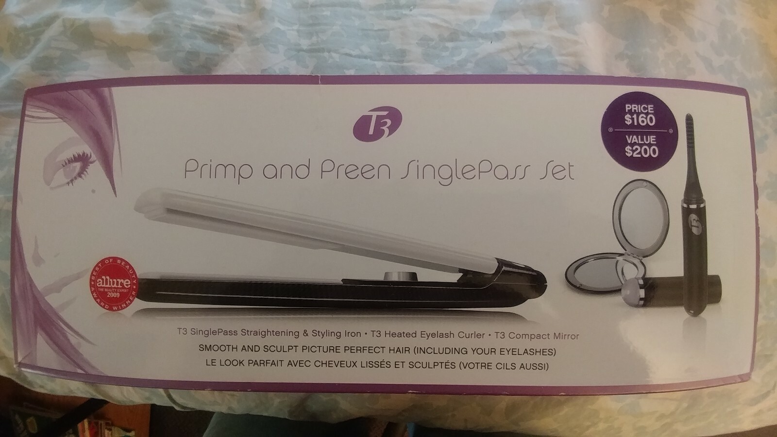 T3 Singlepass Hair Straightener/ T3 Heated Eyelash Curler/T3 Compact ...